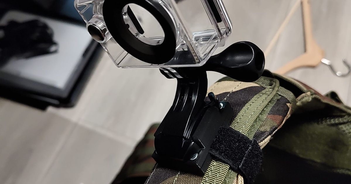 Gopro backpack \ molle vest quick release mount by Bha | Download free ...