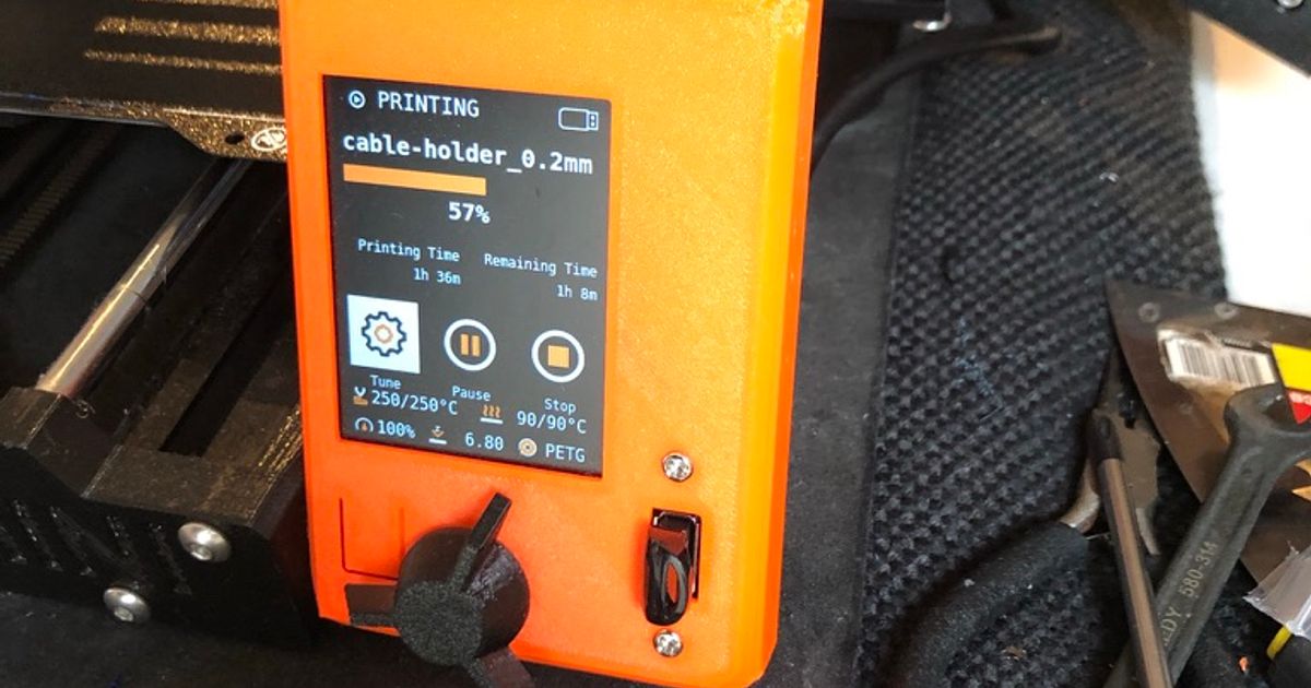Prusa Mini screen usb mount by Bjerg | Download free STL model ...