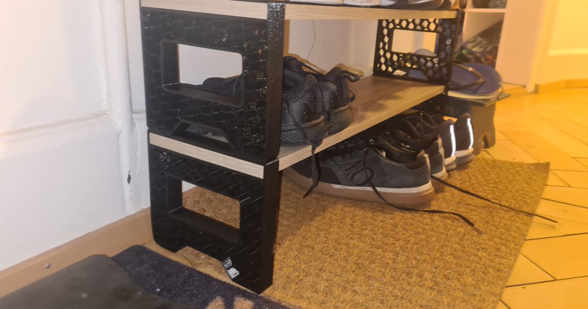 Stackable Shoe Rack metric board by Googliola | Download free STL model ...
