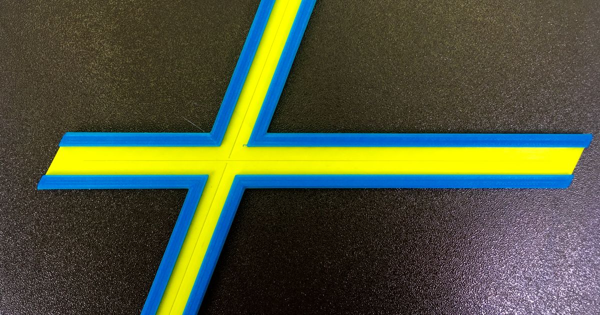 Sweden cross flag 🇸🇪 VOLVO design by vojtz. | Download free STL model ...