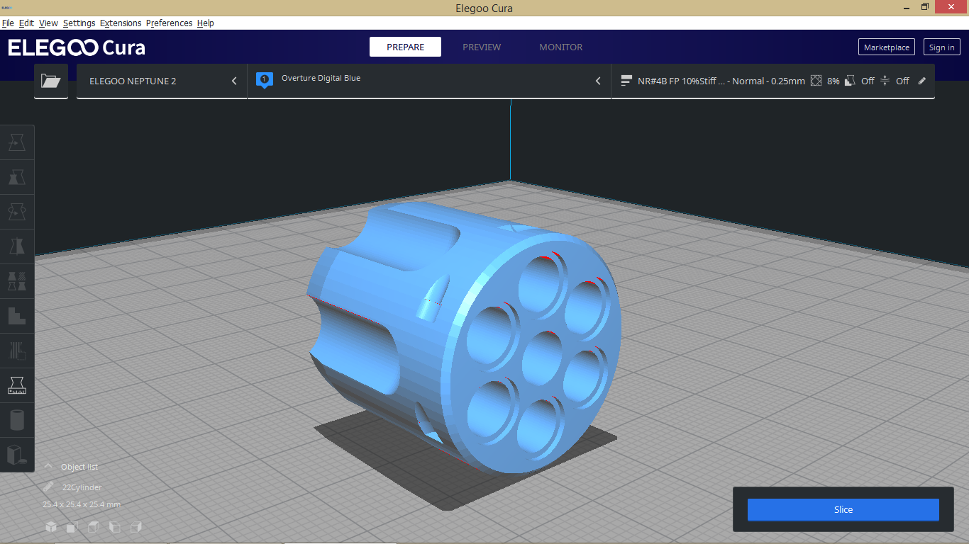 22 caliber Revolver Cylinder (regular, plus a Vase Mode version!) by Ak ...
