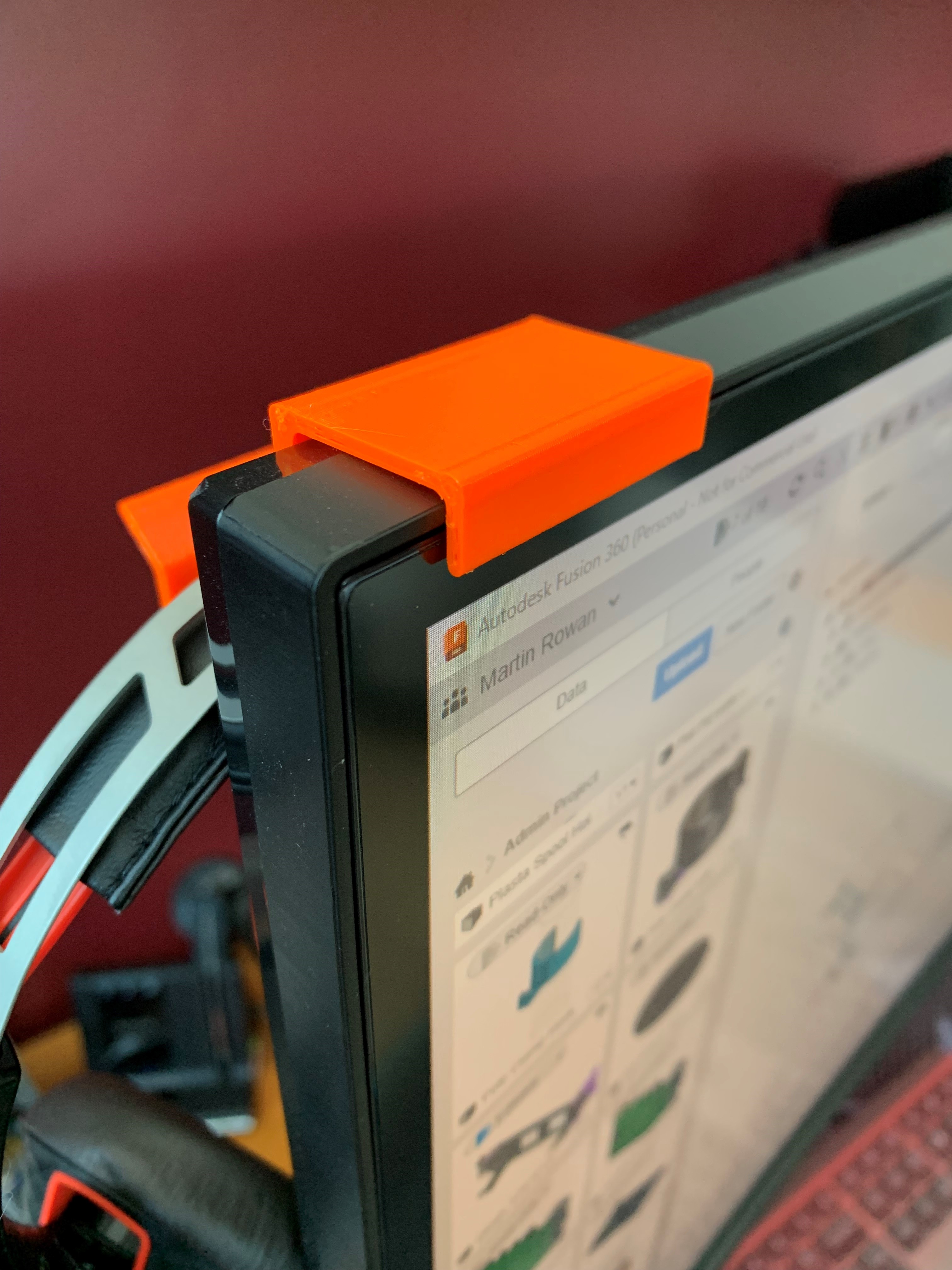 Simple Monitor Headset Hook by MartinRowan | Download free STL model ...