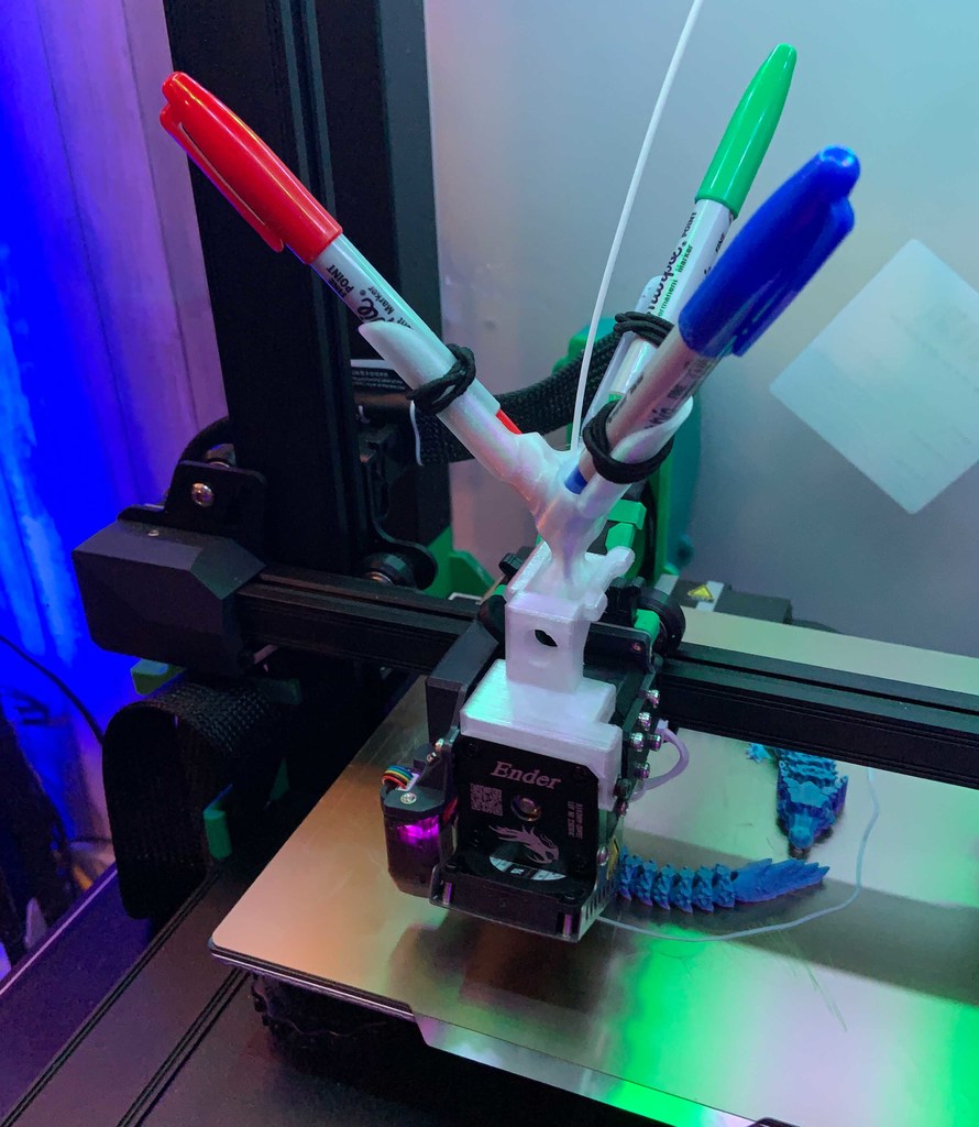 Ender 3 S1 Extruder Mount Sharpie Blender by Bucklenshackle | Download ...