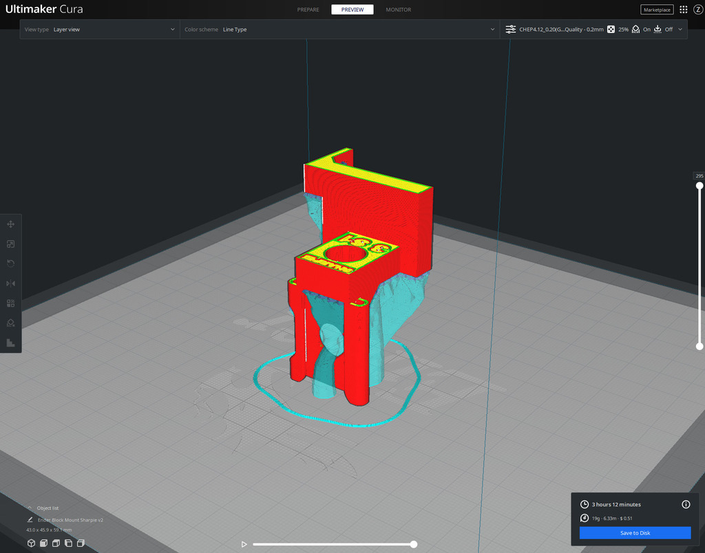 Ender 3 S1 Extruder Mount Sharpie Blender by Bucklenshackle | Download ...