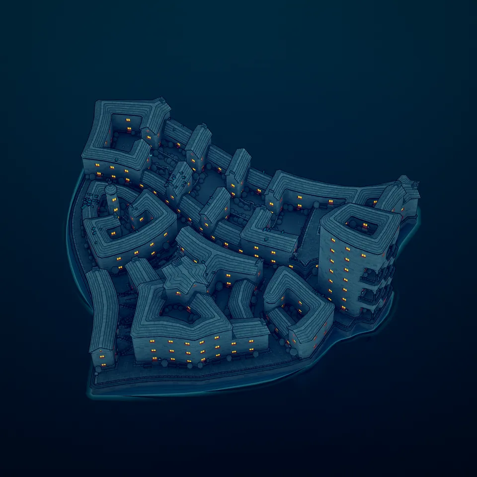 mini city (03) by Low-Poly Martino | Download free STL model ...