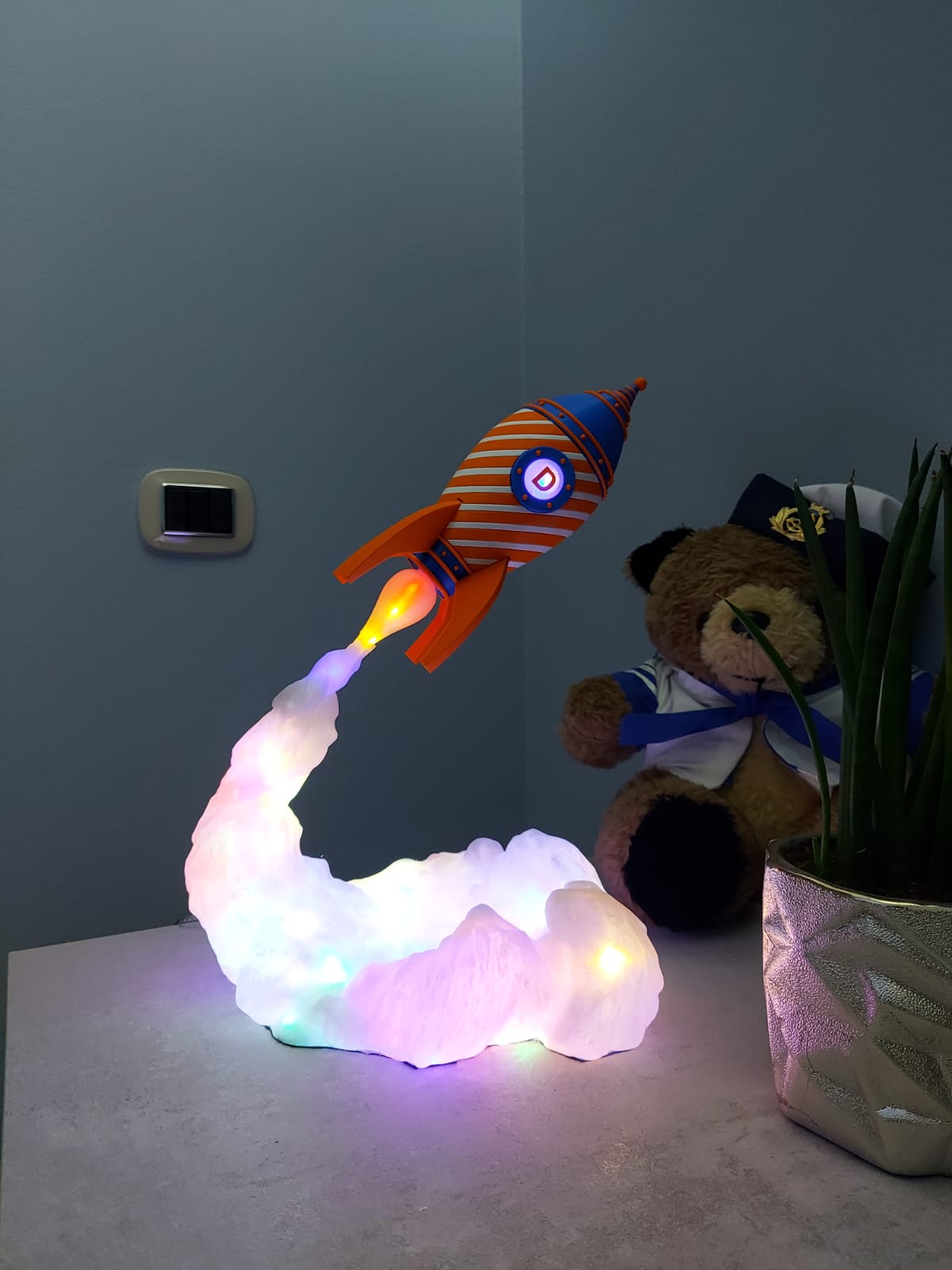 Rocket multicolor remix lamp with customizable glass by Omega3dProject ...