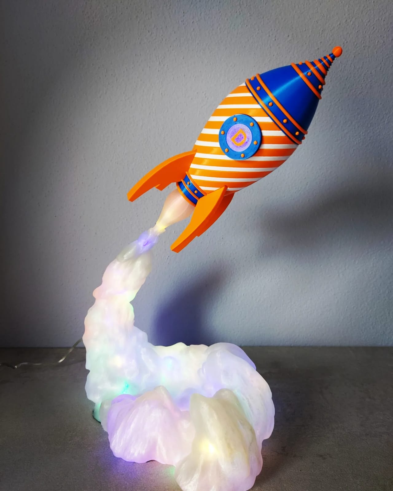 Rocket multicolor remix lamp with customizable glass by Omega3dProject ...