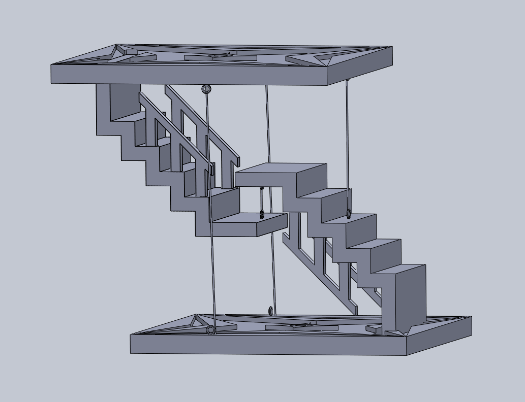 Tensegrity Stair Table by vchung | Download free STL model | Printables.com
