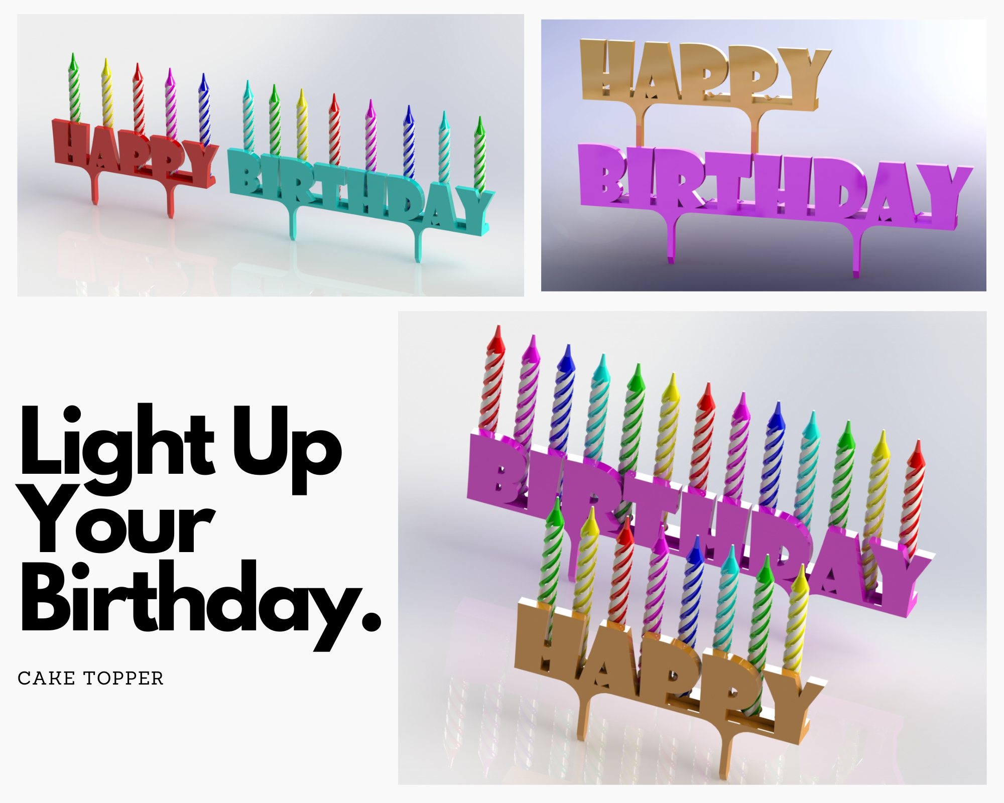 Light Up Your Birthday by Hydrotatic | Download free STL model ...