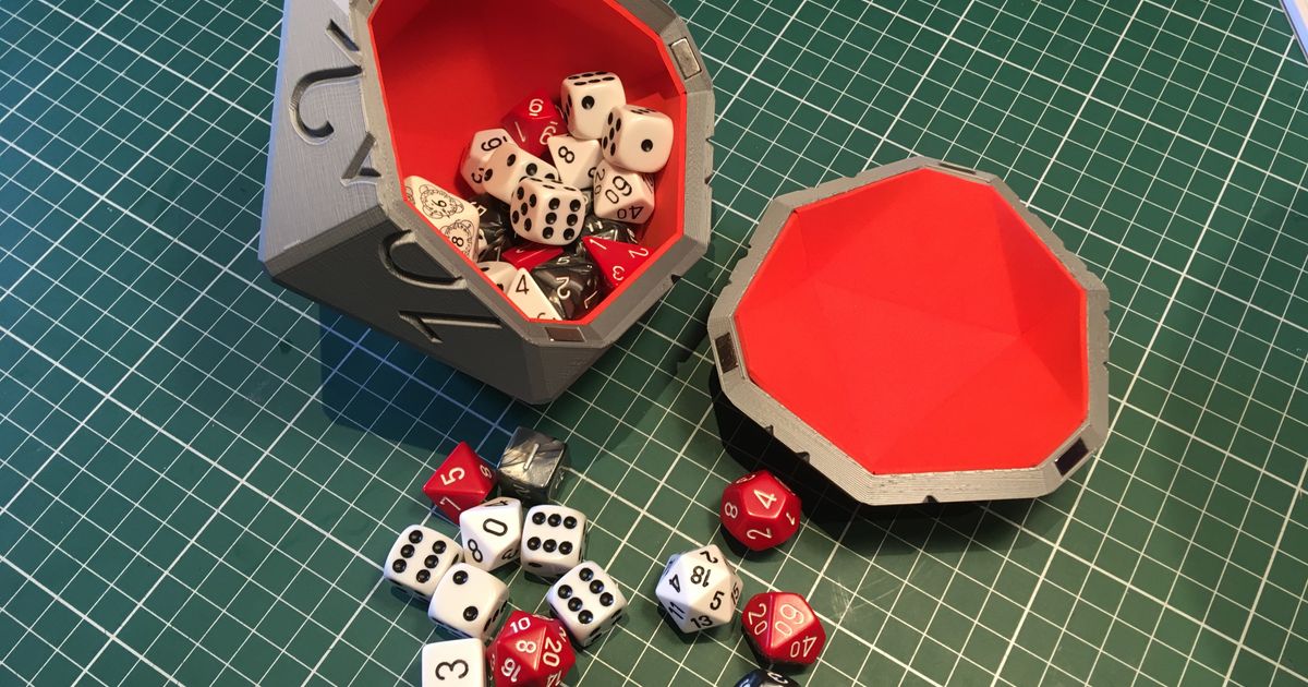 D20 Dice Box V2 by Xavier Marquet | Download free STL model ...