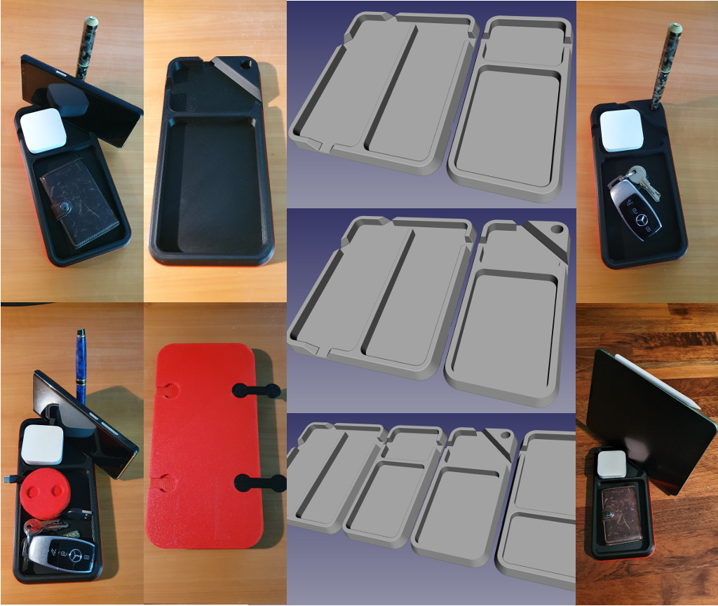 Modular Valet Tray(s) / EDC Tray(s) with Accessories / Modulare Ablagen ...