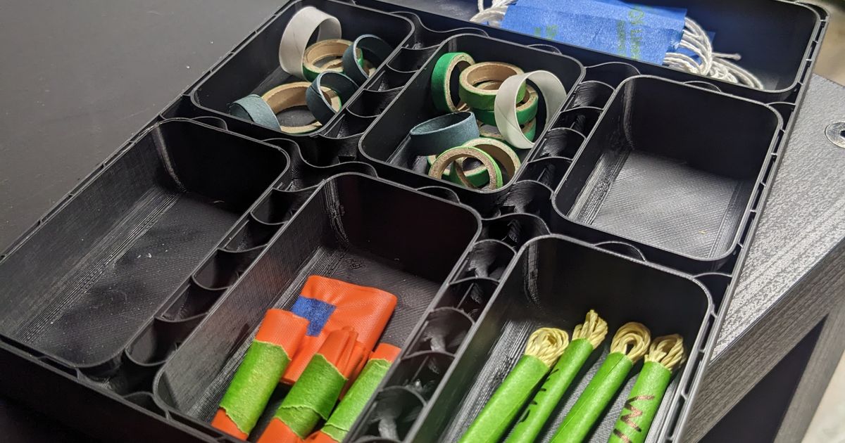 Organizer Tray 7 Bin by Inverted Pursuits Lab | Download free STL model ...