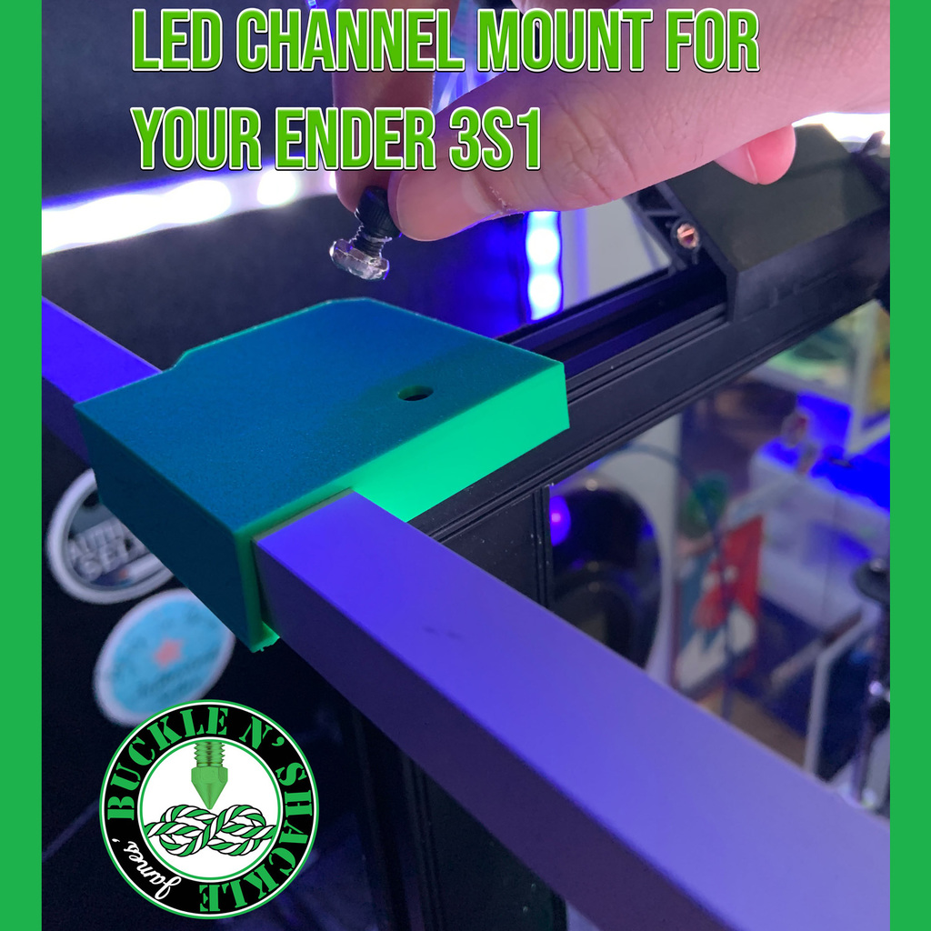 LED Channel Mount for your Ender 3 S1 by Bucklenshackle | Download free ...
