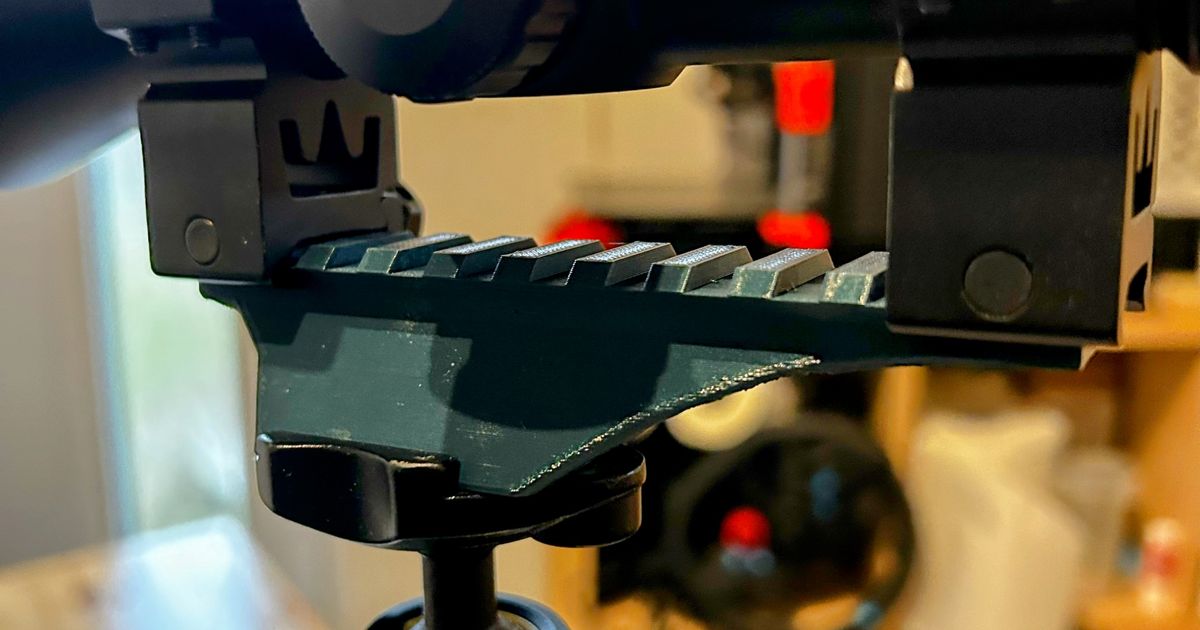 Camera tripod mounted picatinny rail by Michal Zan | Download free STL ...