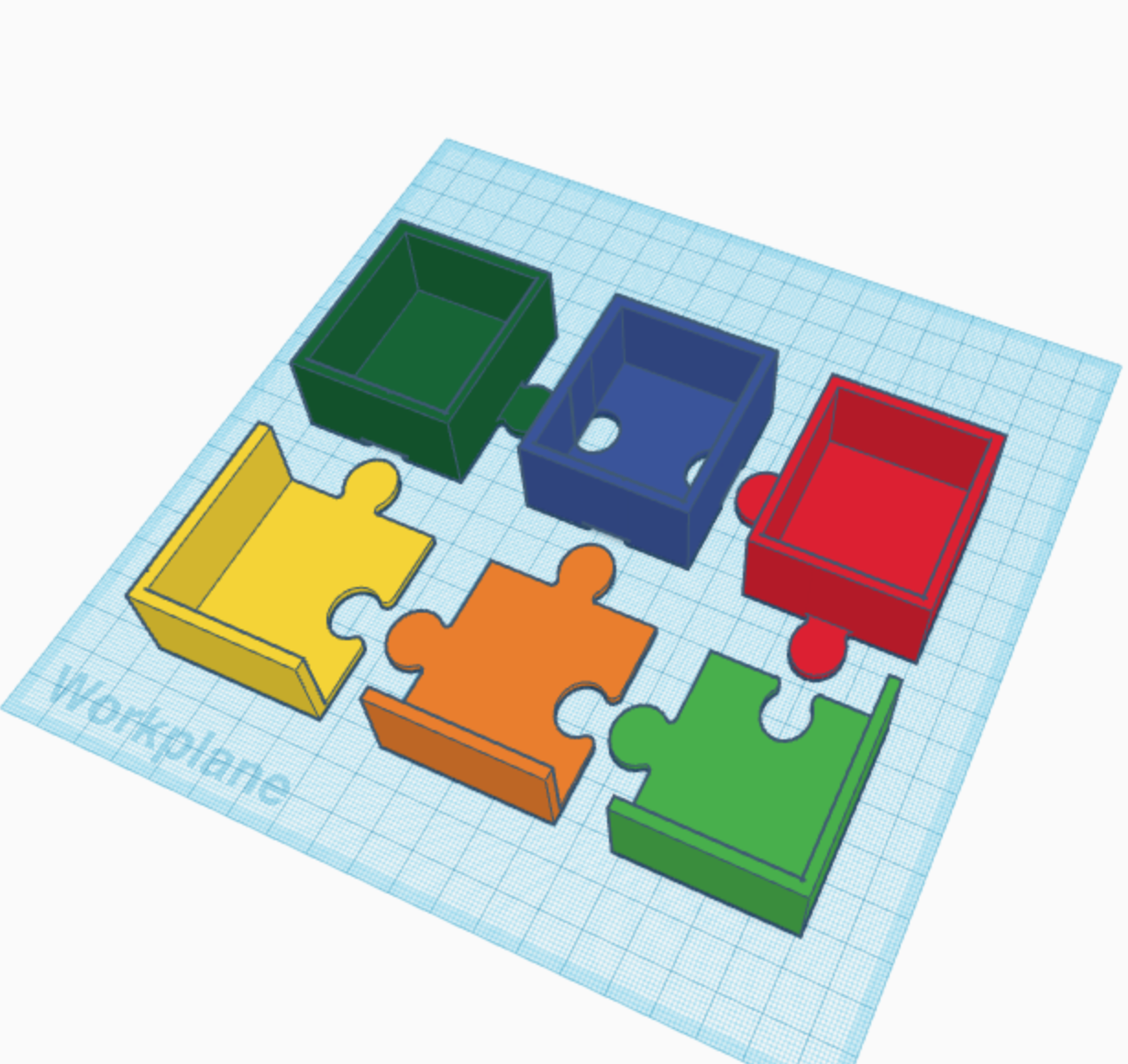 Puzzle/Modular Tray by MrSnid | Download free STL model | Printables.com