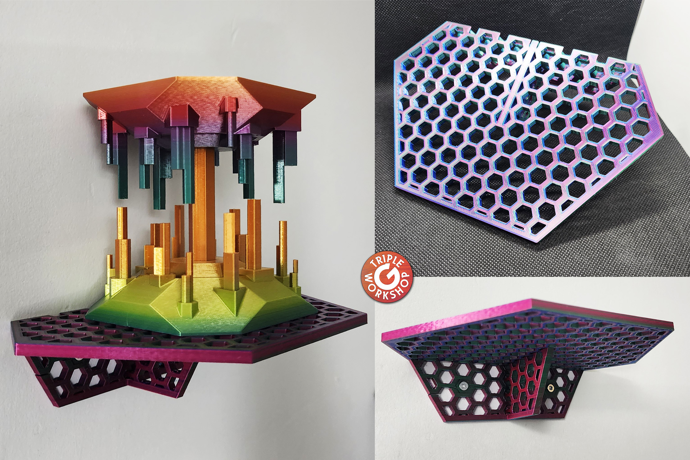 Hex Wall Shelf ⬣ by Triple G Workshop | Download free STL model ...