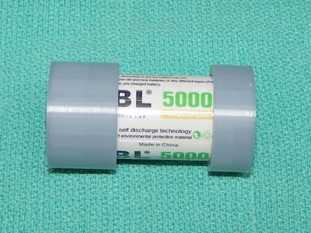 C Cell to D Cell Adapter (No Soldering) by JEO | Download free STL model | Printables.com