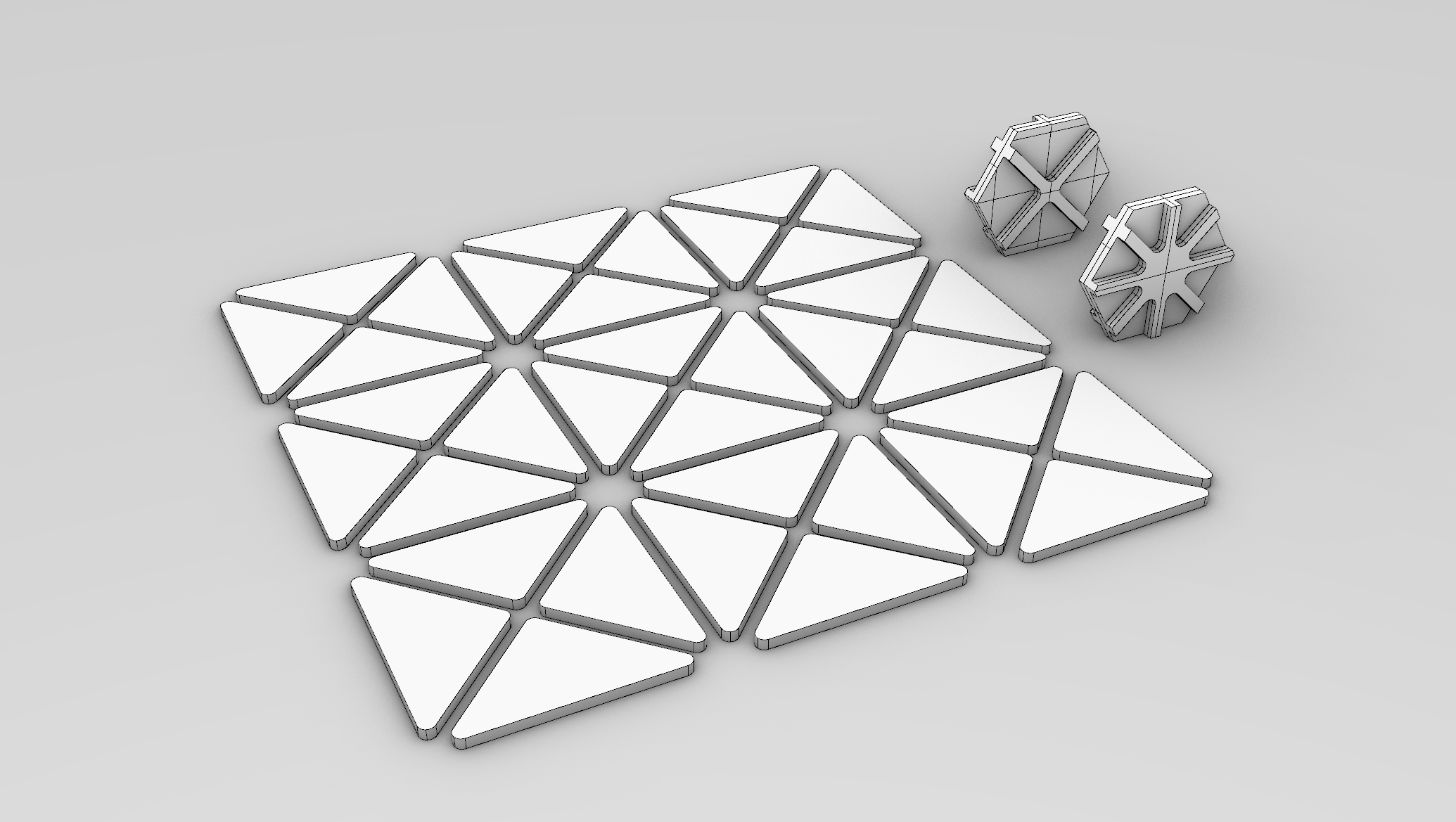 Triangle Pattern Plates by Ubermeisters | Download free STL model ...