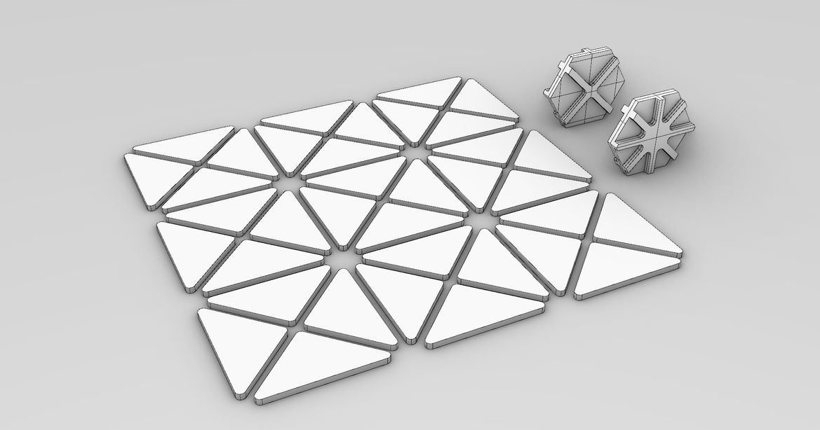 Triangle Pattern Plates by Ubermeisters | Download free STL model ...
