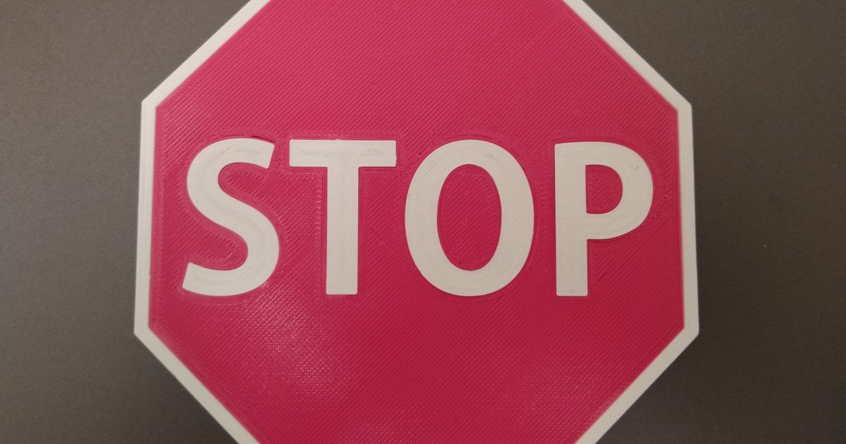 Simple Stop Sign by Sean | Download free STL model | Printables.com