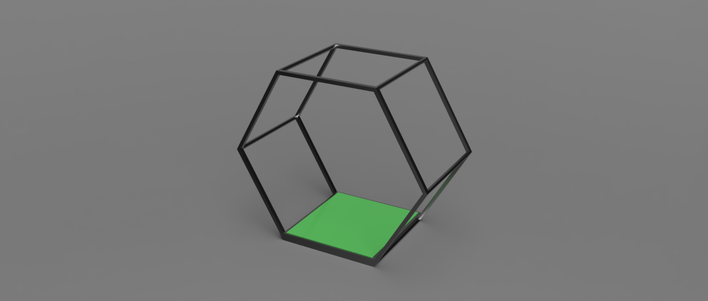 Single Platform Hexagon Shelves by Prefectionist | Download free STL ...