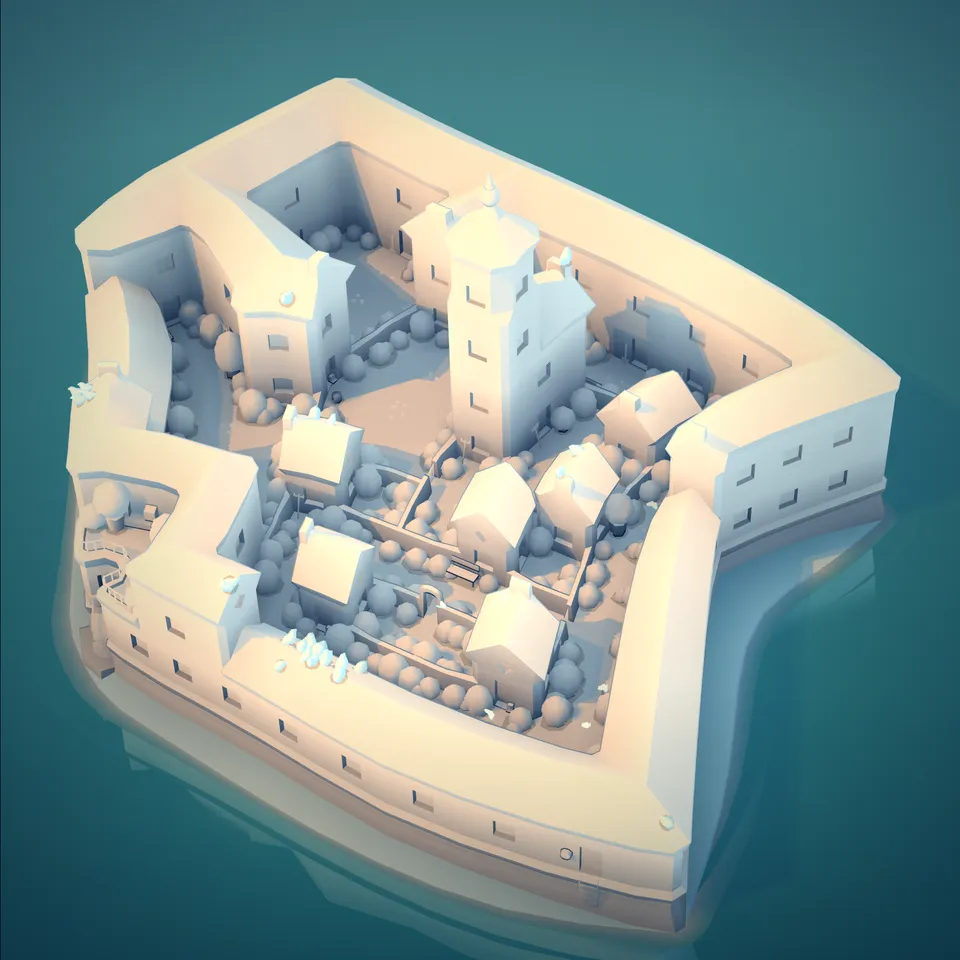 mini city (08) by Low-Poly Martino | Download free STL model ...