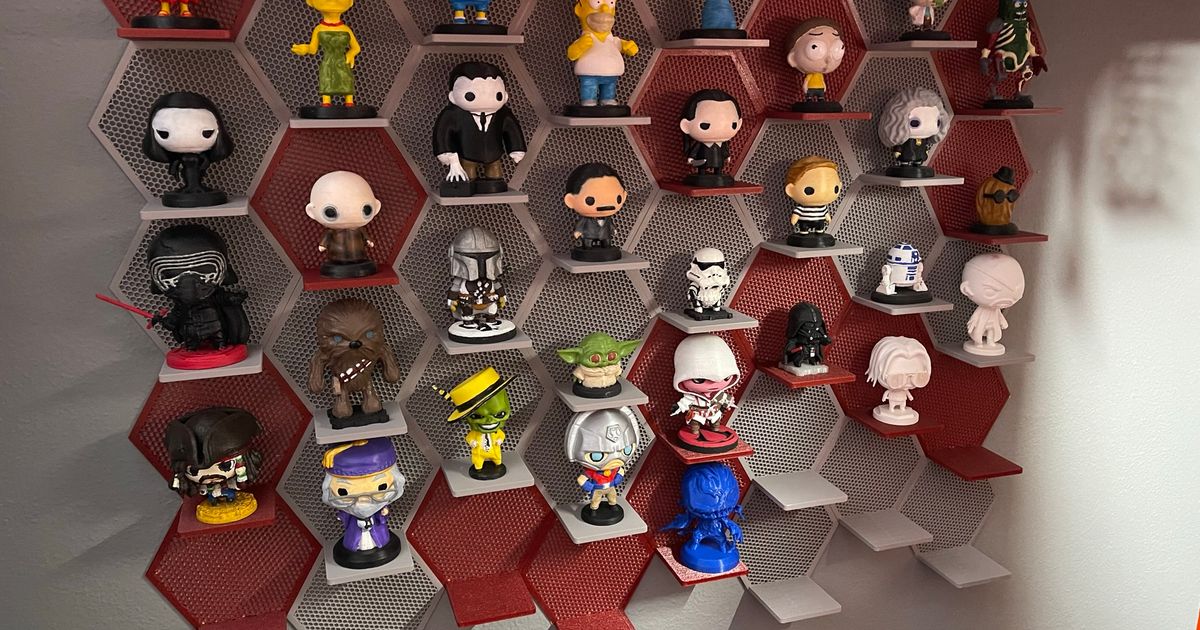 PlaKit hexa wall shelf by Kajry | Download free STL model | Printables.com