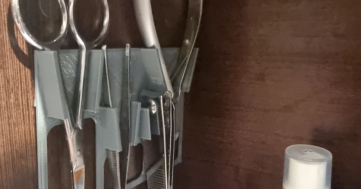 scissors, tweezers, cuticle cutter wall mount by PBak | Download free ...