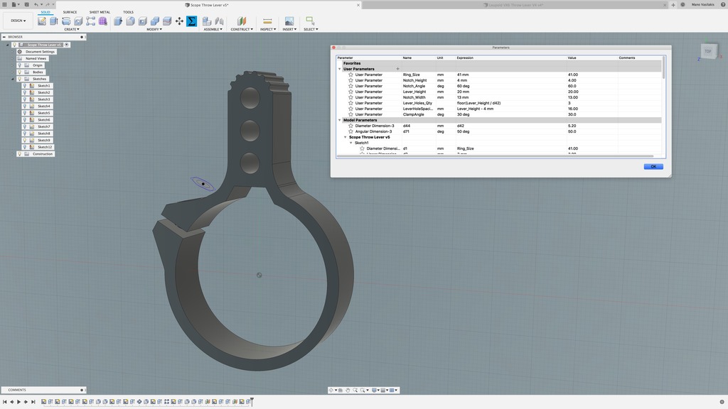 Customizable Scope Throw Lever by MVasilakis | Download free STL model ...