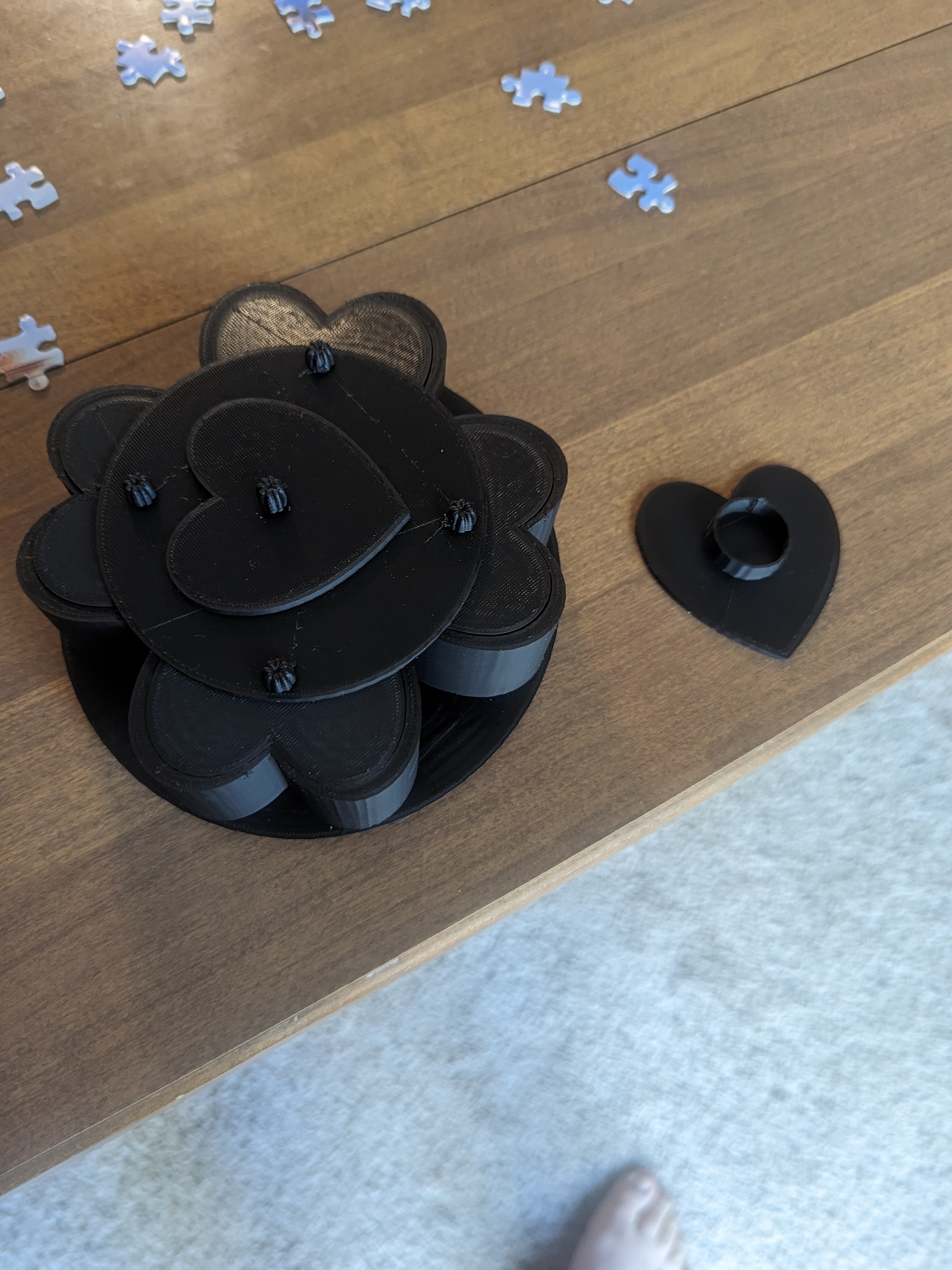 Lazy Susan Heart Shaped Box by RunsWithSpoons | Download free STL model ...