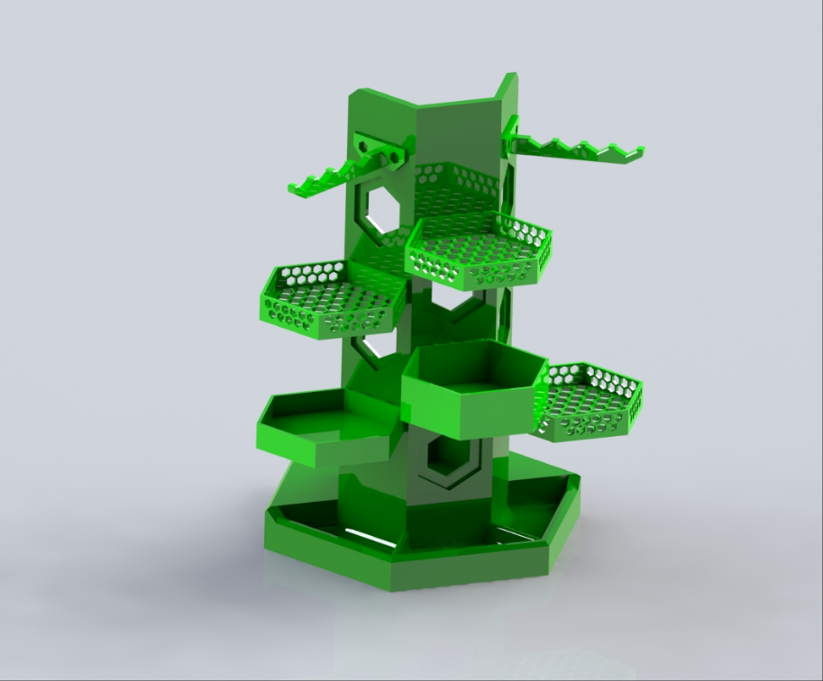 Hexagonal tree stand - modifiable by Horry3 | Download free STL model ...