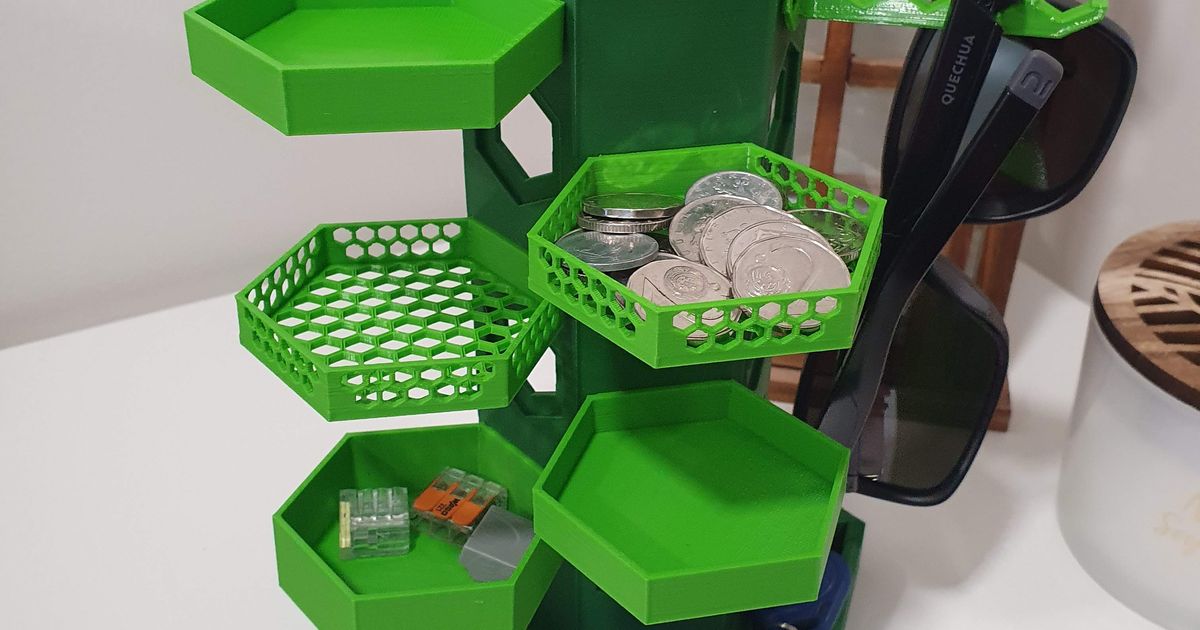 Hexagonal tree stand - modifiable by Horry3 | Download free STL model ...