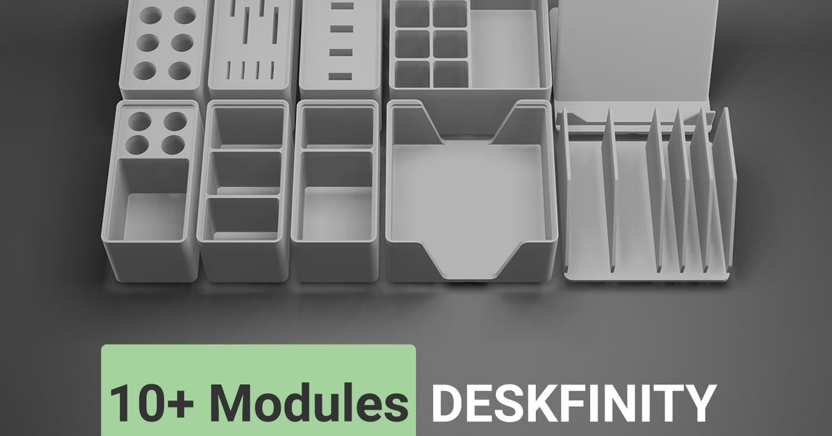 Gridfinity Desk Organizer System - Deskfinity by bonniemerqury | Download free STL model ...