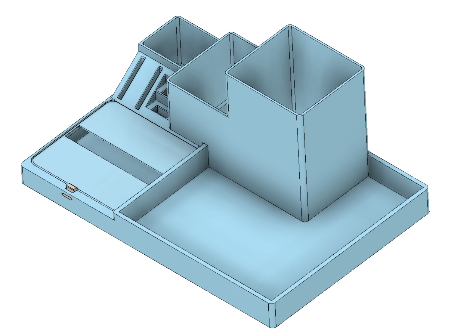 Desk Organizer w/ Post-it Note Dispenser by 3D_CNC | Download free STL ...