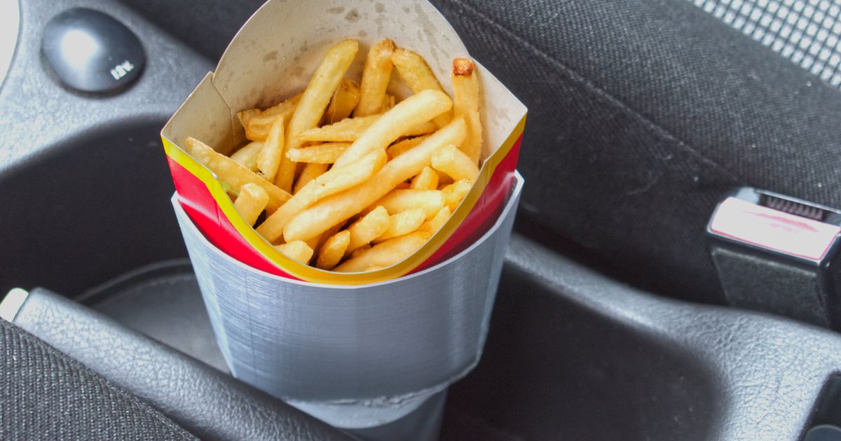 Car Holder for Fries by KubiV | Download free STL model | Printables.com