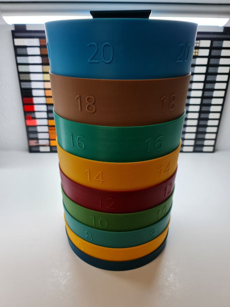 Stackable sorting tower with sieve inserts in different sizes by ...