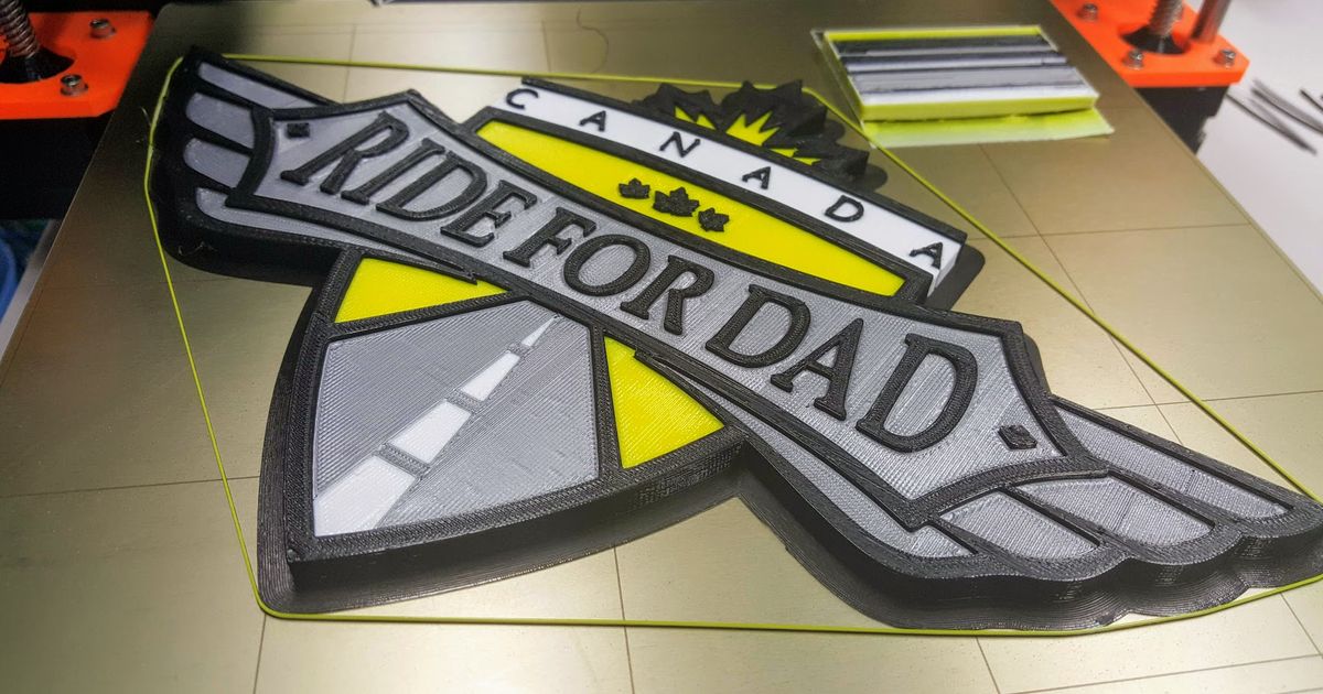Ride for Dad emblem by outcastrc | Download free STL model | Printables.com