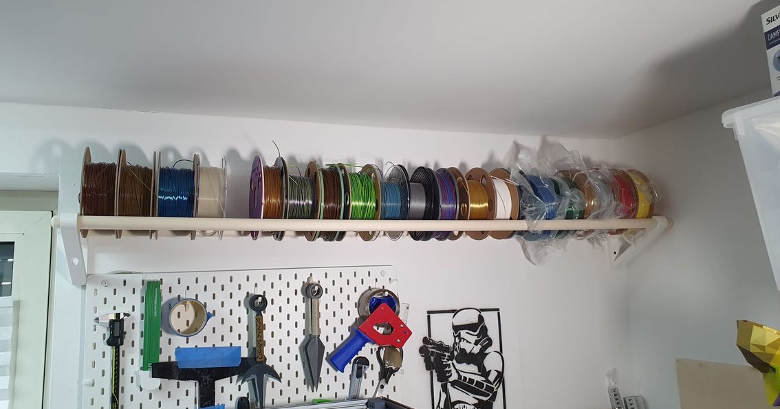 Filament Shelf / Filamentregal 27 mm + 28 mm by WF3D | Download free ...