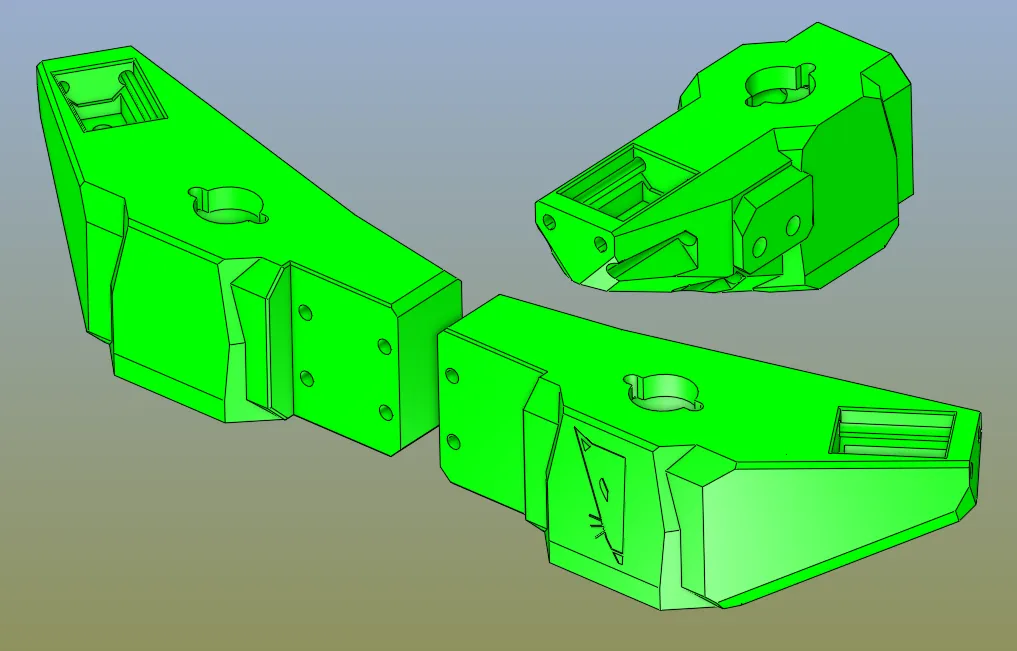 V-core 3.1 Bed arms w. Heat inserts by DJ_Designs | Download free STL ...