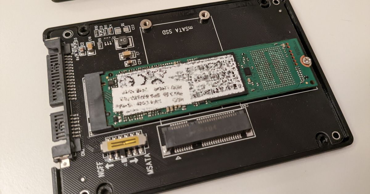 SSD PCB case (for M.2 SATA adapter etc) by danishdesign | Download free ...