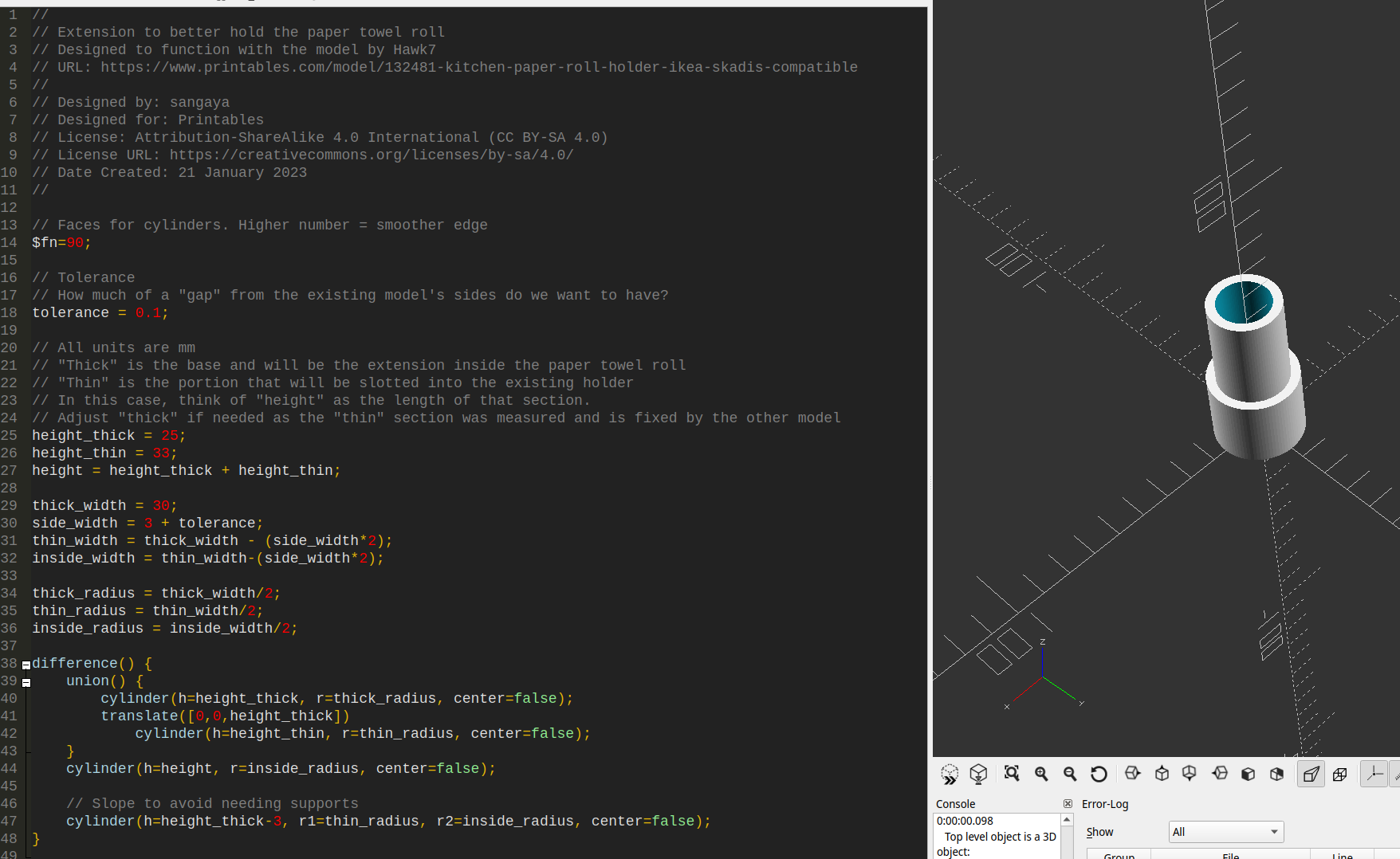 Extension to Skadis Paper Towel Holder by sangaya | Download free STL ...