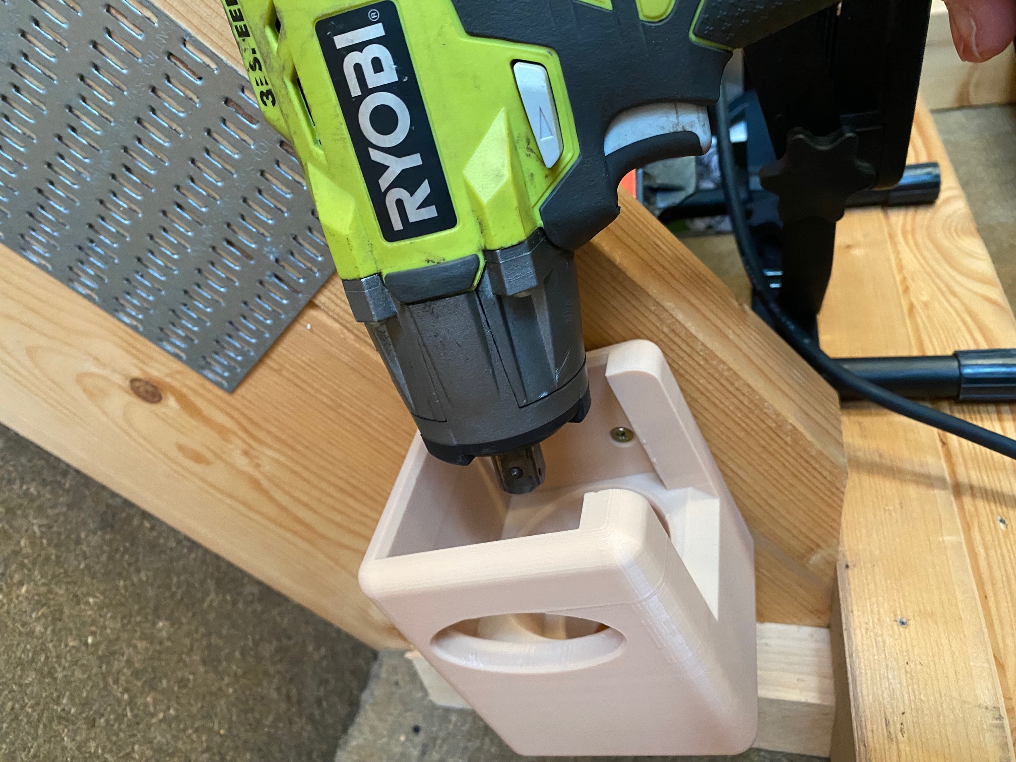 Robust power tool holder for Ryobi 18V drill and impact wrench by ...