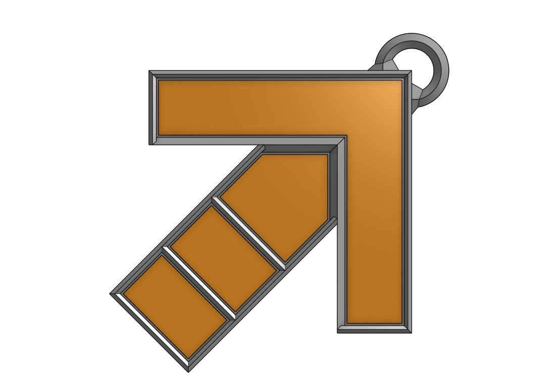 ITG (In The Groove)-Style Arrow Keychain by Gentron | Download free STL ...