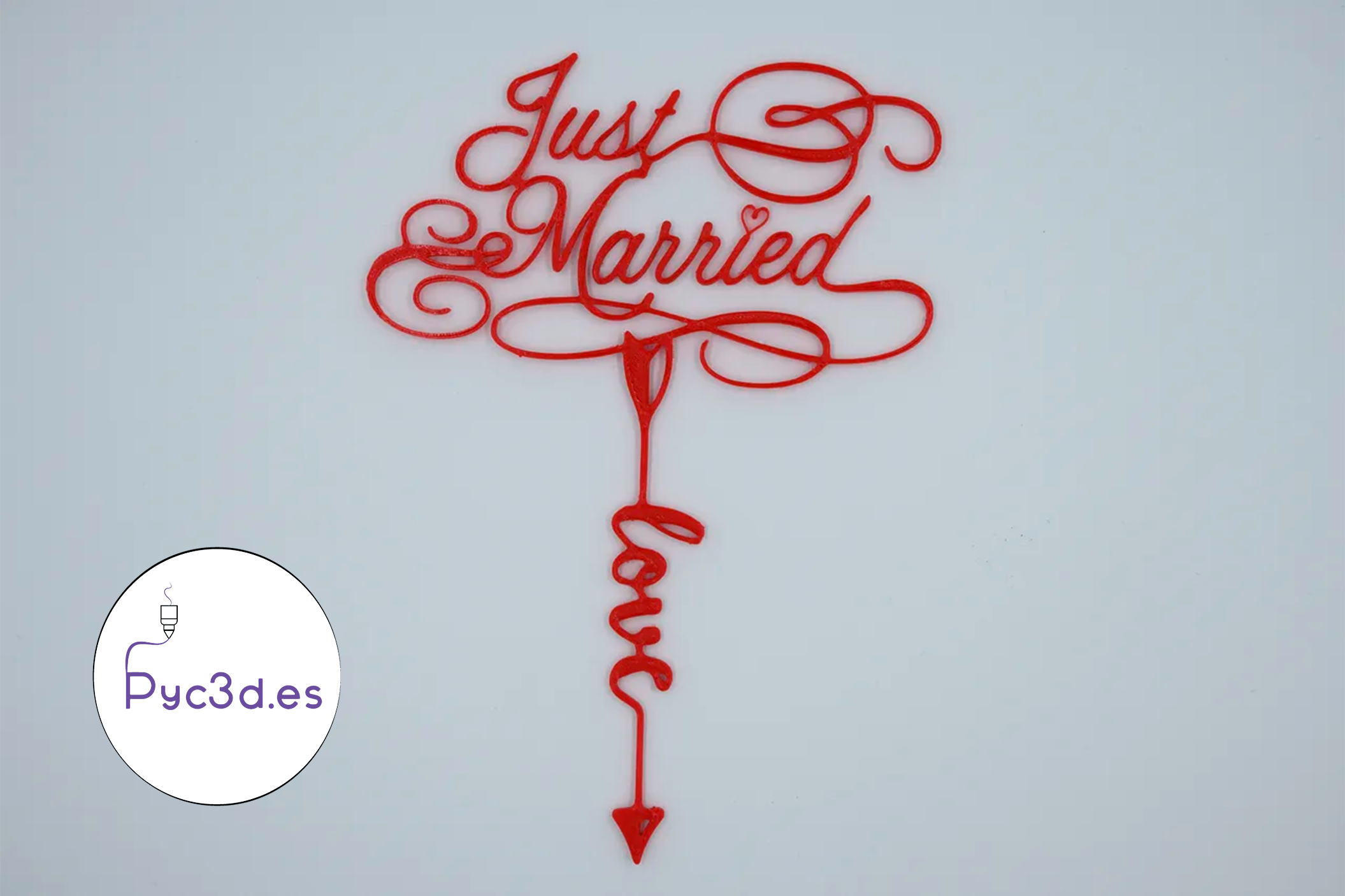 JUST MARRIED CAKE TOPPER by PYC3D.ES | Download free STL model ...