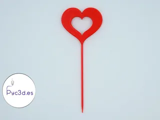 HEART CAKE TOPPER by PYC3D.ES | Download free STL model | Printables.com