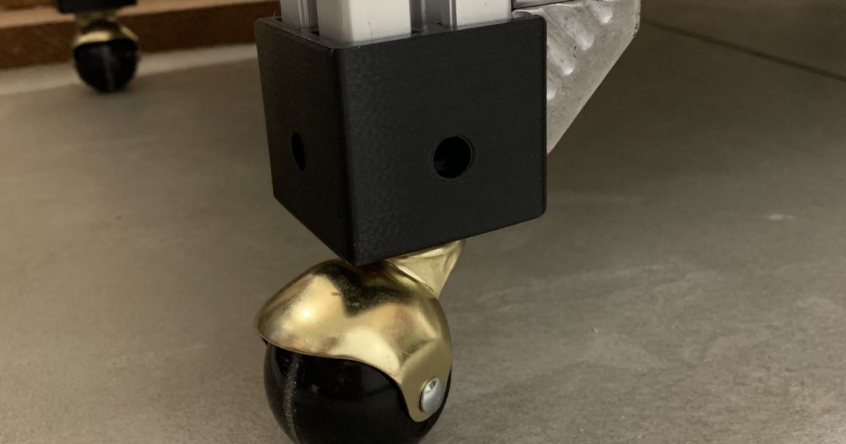 45x45 Aluminum T-Slot Caster Adapter by colossatr0n | Download free STL ...