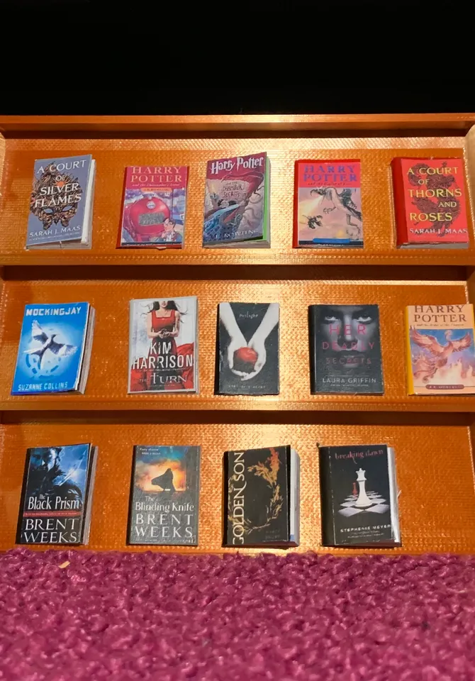 Simple Mini Book case by k.makesstuff | Download free STL model ...