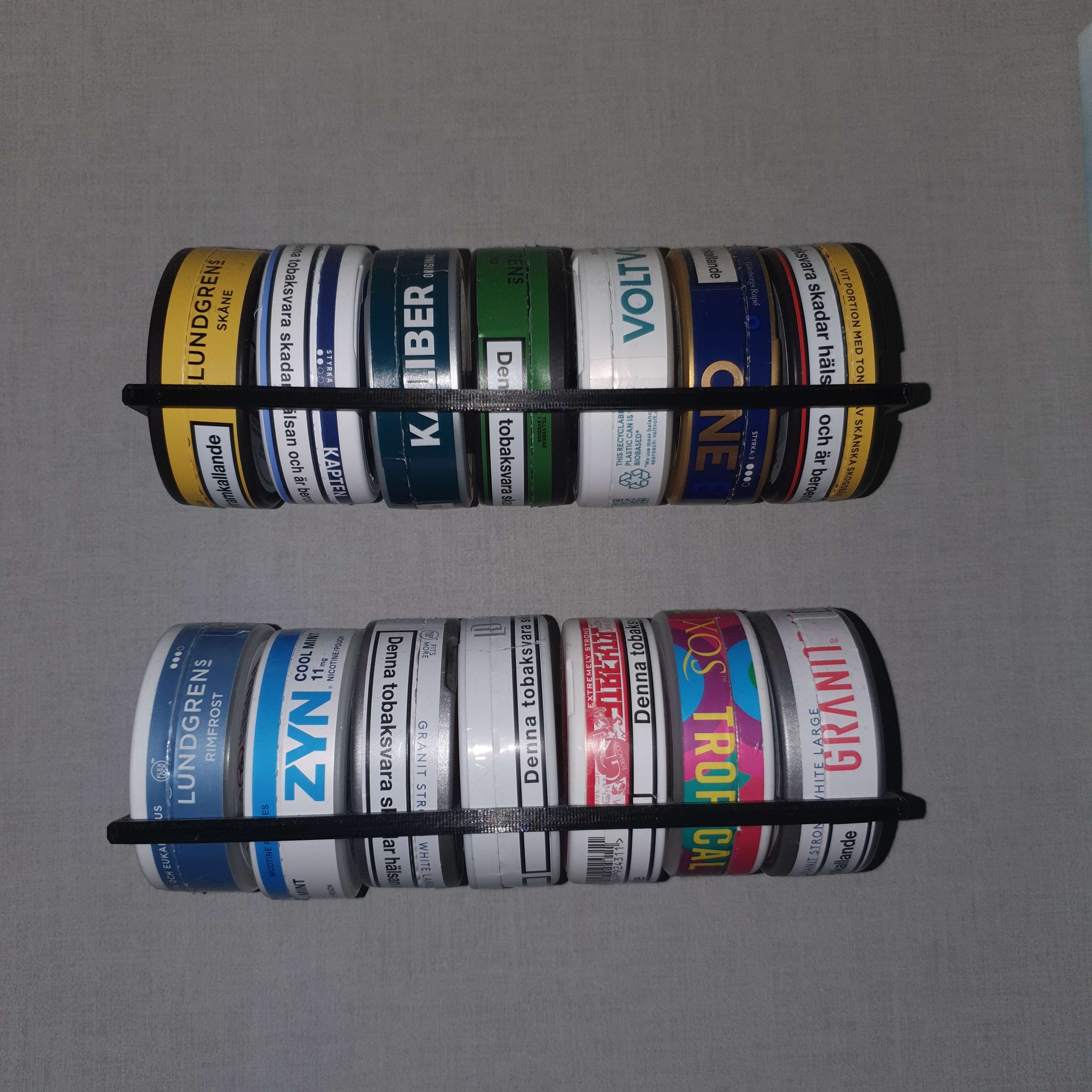 Snus wall rack by 3djerry | Download free STL model | Printables.com