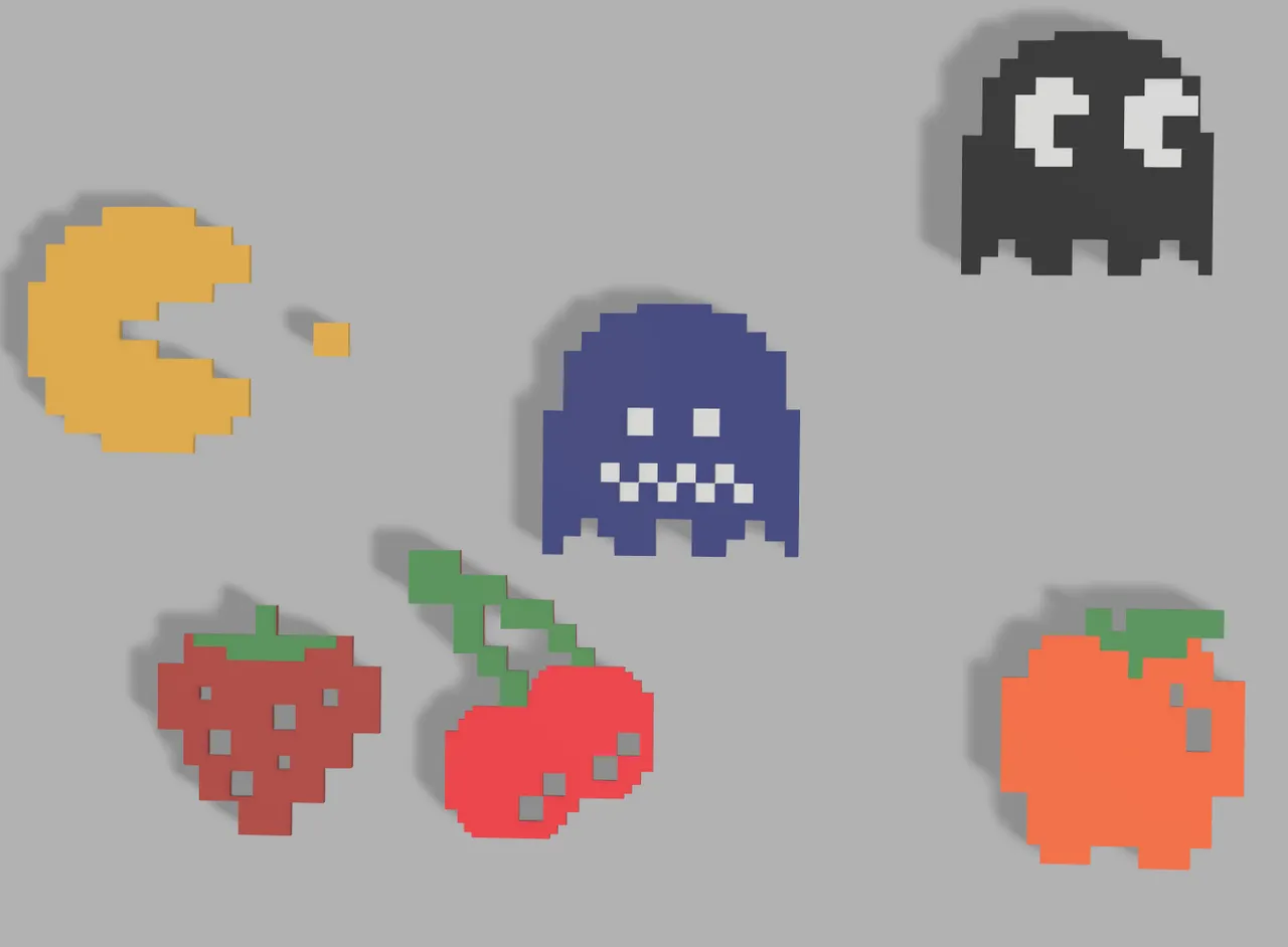 Pacman Wall Art by SK3D | Download free STL model | Printables.com