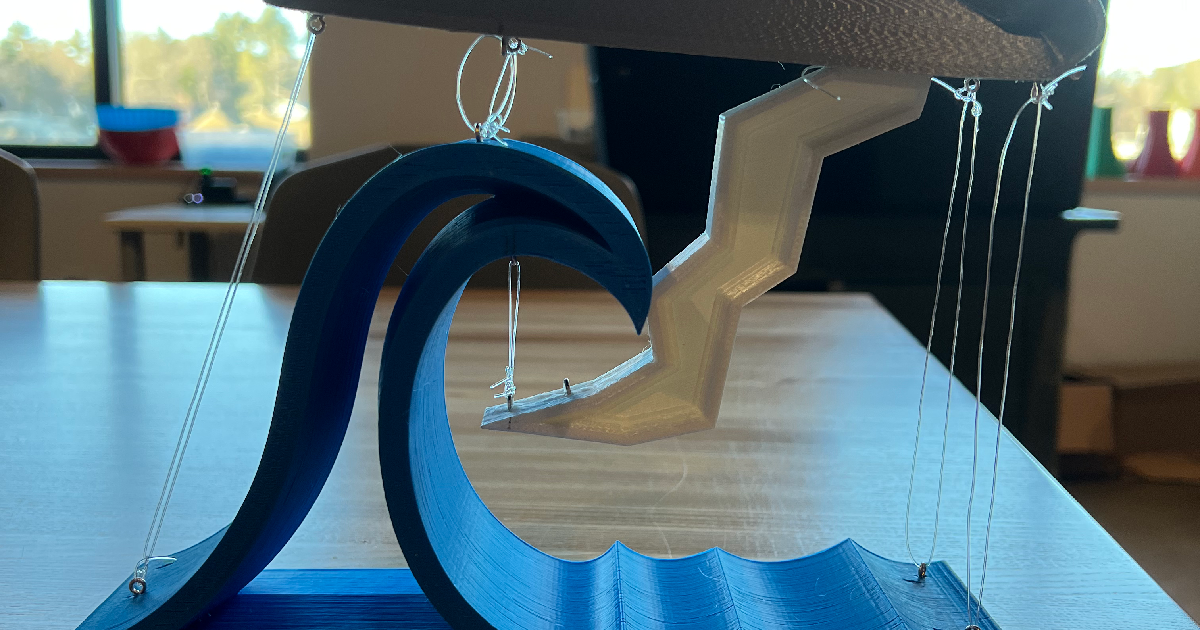 Wave Tensegrity Model by rishisafish | Download free STL model ...